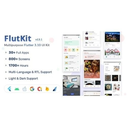 FlutKit – Flutter & Figma UI Kit - NQE
